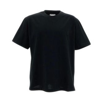 Wooyoungmi Wooyoungmi - T-shirt en coton avec logo au dos - Homme - Tops - Noir - Taille: L