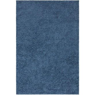 City Sport Tapis &agrave; Poils Longs doux SOFTY, Tapis de Salon, Chambre, Couloir (Bleu marine - 160x230cm)