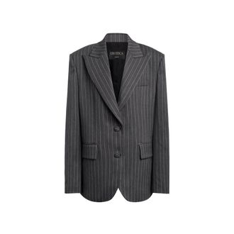Dondup Gestreifter Einreiher Blazer - - Jackets - Damen - Grau - S