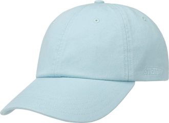 Stetson Rector Basecap Damen Herren Baumwollcap Sonnenschutz UV-Schutz 40+ Gr&ouml;&szlig;enverstellbar Baseballcap Sommer Winter hellblau One Size