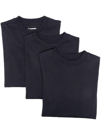 Jil Sander haut &agrave; patch logo - Bleu