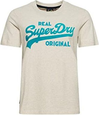 Superdry VL SCRIPTED COLL Tee Chemise Business, Avoine (Oatmeal Marl), 36 Femme