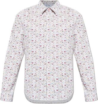 Paul Smith Homme, Chemises, Blanc, Taille: M Chemise &agrave; Imprim&eacute; Color&eacute;