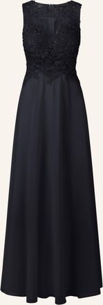 Apart Abendkleid Mit Lochspitze Und Schmucksteinen schwarz