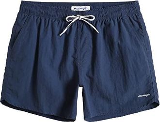 Maamgic Homme Short de Bains Maillot de Bain Garcons Pants Court de Sport Séchage Rapide Couleur Unie,Bleu Copenhague,XXL