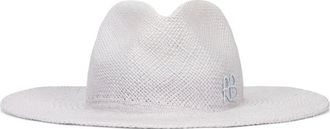 Ruslan Baginskiy Femme, Accessoires, Blanc, Taille: ONE Size Raffia Fedora Hat