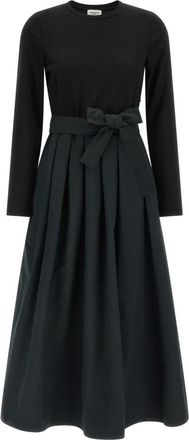 Max Mara Carioca Weekend Langes Kleid - - Dresses - Damen - Schwarzk - S