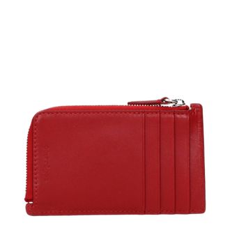 Courr&egrave;ges Leather Wallet - Red