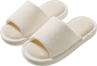 Generic Fluff Yeah Chaussons pour femme Motif l&eacute;opard, blanc, 37 EU