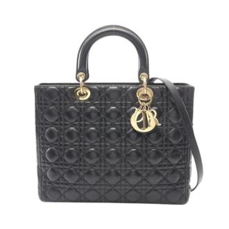 Dior Pre-owned Cuir sacs-dior - Femme - Pre-owned - Noir - Taille: ONE Size