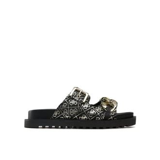 Guess Femme, Chaussures, Noir, Taille: 40 EU Fatema 4G Logo Slipper