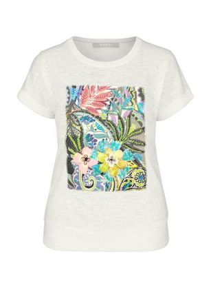 bianca Print-Shirt JOLIE mit coolem Frontmotiv und Pallietten-Applikation