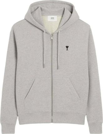 Ami Homme, Sweatshirts et sweats à capuche, Gris, Taille: 2XL Contrasted Ami de Coeur Sweat à capuche
