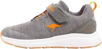 Kangaroos Unisex Kinder Kb-hook Ev Sneaker, Steel Grey Neon Orange 2125, 28 EU