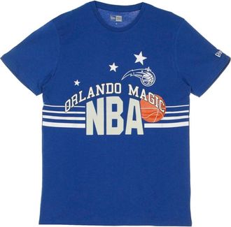 New Era NBA Throwback Tee - - Tops - Herren - Blau - XL