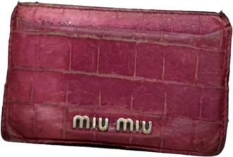 Miu Miu Porte-cartes vintage doccasion - Femme - Pre-owned - Rose - Taille: ONE Size