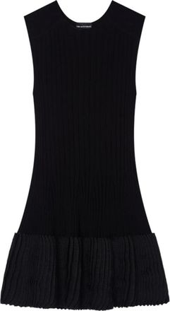 Emporio Armani Femme, Robes, Noir, Taille: 40 FR Robe Tricot&eacute;e Avec D&eacute;tail Rouge