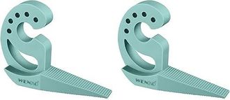 WENKO T&uuml;rstopper und Fensterstopper Multi-STOP Mint - Klemmschutz, Kunststoff (TPR), 11.8 x 7.7 x 2.5 cm, Minzgr&uuml;n (Packung mit 2)