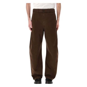 Christophe Lemaire Homme, Pantalons, Brun, Taille: XL Pantalon Ceintur&eacute; Torsad&eacute;