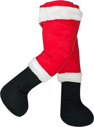 Generic Weihnachtsbaum-Dekoration - Pl&uuml;sch-Beine des Weihnachtsmanns, lustiges dekoratives Accessoire, Weihnachts-Kamindekoration, Festlicher Stil |, Innenkam