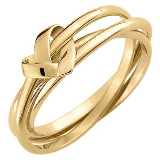 Edenly Origami Herz Trilogie-Ring - 750er Gelbgold (18 Karat)