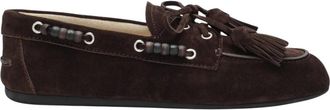 Miu Miu Wildleder Deck-Mokassin - - Shoes - Damen - Braun - 37 EU