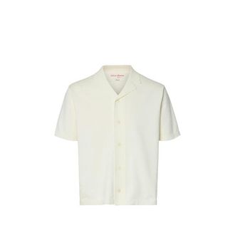 Selected Chemise manches courte brod&eacute;e en coton