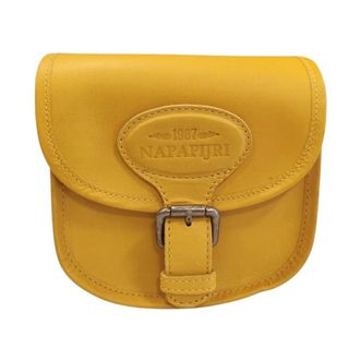 Napapijri Gelbe Leder-Umh&auml;ngetasche - - Bags - Damen - Gelb - ONE SIZE