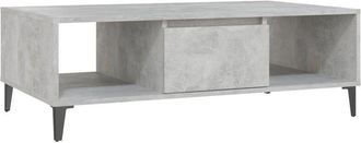 vidaXL Vidaxl - Table basse gris béton 103,5x60x35 cm bois dingénierie