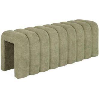 Sweeek Sweeek - Banc. bout de lit vert contemporain en tissu