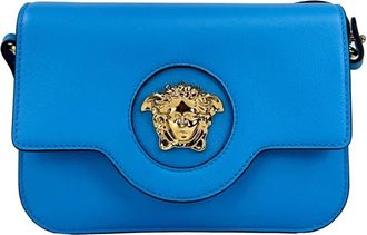 Versace Femme, Sacs, Bleu, Taille: ONE Size La Medusa Crossbody Bag