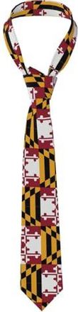 Generic Cravate Homme Drapeau Du Maryland Classique Tie Confortable Cravate Pour Homme Pour Affaires Accessoires Remise De Dipl&ocirc;me