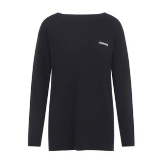 Miu Miu Rundhalsausschnitt Pullover - - Knitwear - Damen - Blau - XS
