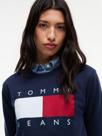 Tommy Jeans Sweatshirt TJW REG FLAG CREW Baumwolle