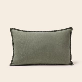 Madura Housse De Coussin Nino Gris kaki et feston - VERT