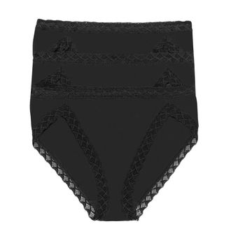 Natori Damen Bliss French Cut Unterwäsche im Bikini-Stil, Schwarz, L (3er Pack)