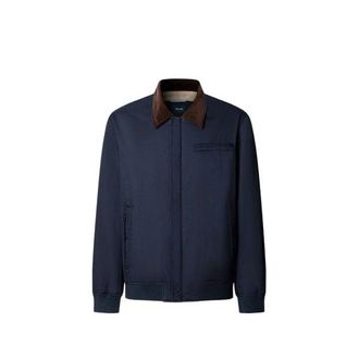 Fa&ccedil;onnable Blouson col classique en velours c&ocirc;tel&eacute;