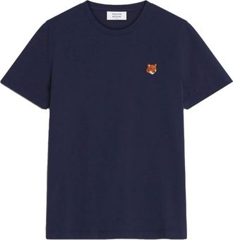 Maison Kitsun&eacute; Femme, Tops, Bleu, Taille: 42 FR T-shirt