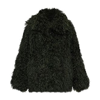 Emporio Armani Faux Fur Jacket - - Jackets - Damen - Gr&uuml;n - XS