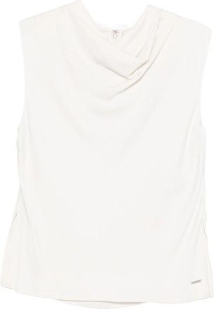 Calvin Klein Cowl-neck Twill Tank Top