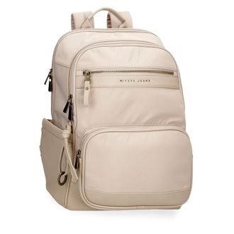 Pepe Jeans London Pepe jeans Joumma Bags Morgan Casual Daypacks, Reisetaschen, beige und schwarz, Kunstleder f&uuml;r Damen, beige, Talla &uacute;nica, PC-Rucksack