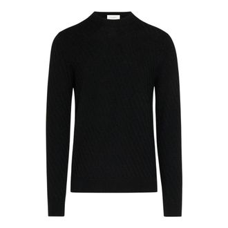 Paolo Pecora Maglia Girocollo Punto Diagonale - - Knitwear - Herren - Schwarzk - 2XL
