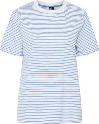Pieces Pcria Ss Fold Up Tee Stripes Noos Bc