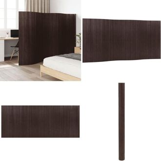 vidaXL Paravent Dunkelbraun 165x400 cm Bambus - Bambus Raumteiler - Naturholz Raumtrenner - Paravent - Wohnraumgestaltung - Zimmerdeko - Home & Living