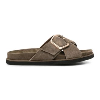 Sergio Moretti Femme, Chaussures, Vert, Taille: 38 EU Claquettes bout ouvert