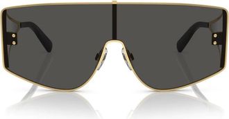 Dolce & Gabbana unisex, Accessoires, Jaune, Taille: 44 MM Lunettes de soleil Shield