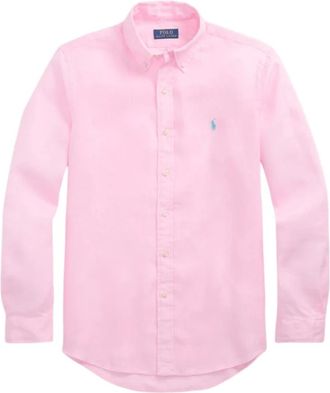 Polo Ralph Lauren Homme, Chemises, Rose, Taille: XL Chemise Polo en Lin Carmel Pink