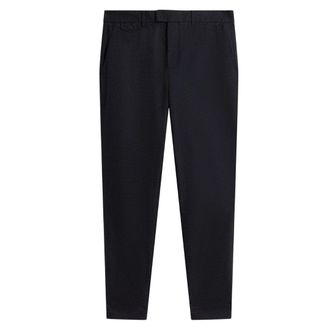 Ted Baker Brunit Slim Hose Mit Hahnentrittmuster In Marineblau