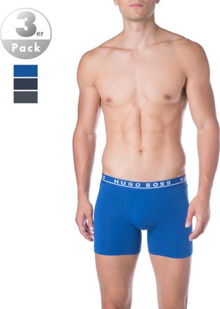 HUGO BOSS Herren Trunks blau Baumwolle & Mix unifarben