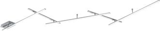 Trio home24 LED-Deckenleuchte Indira 245 x 7 x 50cm Silber Eisen, gebürstet Nicht austauschbare LEDs